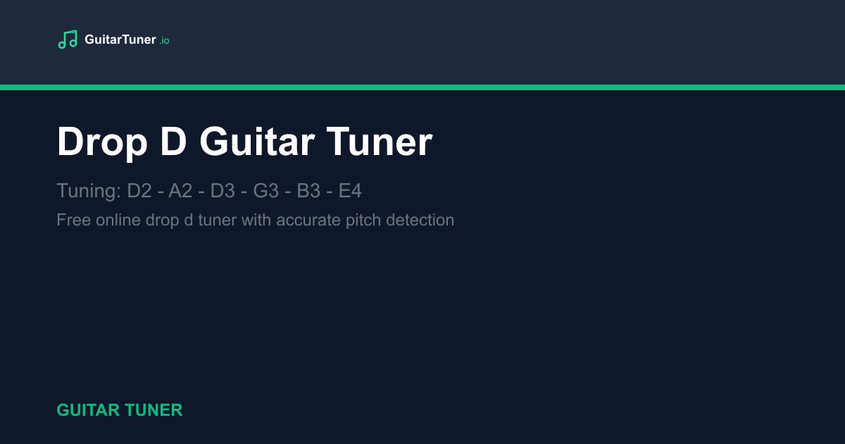 Drop D Guitar Tuner Online - D2-A2-D3-G3-B3-E4 Tuning | Free Guitar ...
